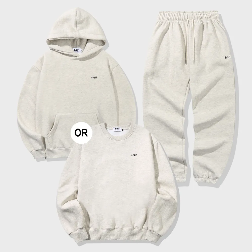 [SET] 스테디 스웨트 셋업 2P 오트밀 - 감도 깊은 취향 셀렉트샵 29CM