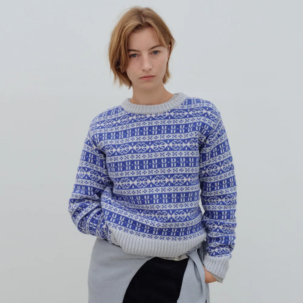 NORDIC WOOL KNIT - CLEAR BLUE - 감도 깊은 취향 셀렉트샵 29CM
