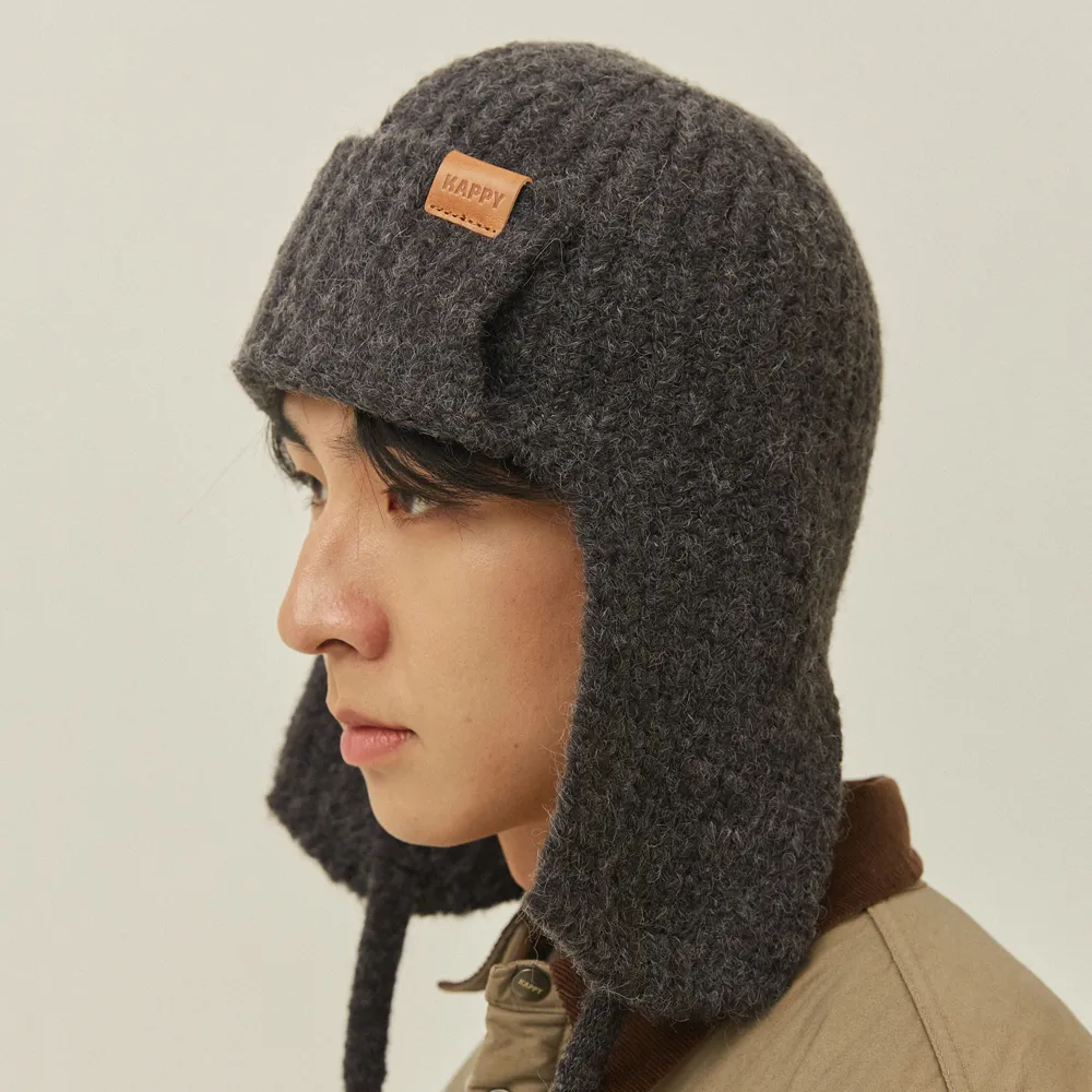 WOOL KNIT TROOPER HAT(CHARCOAL) - 감도 깊은 취향 셀렉트샵 29CM