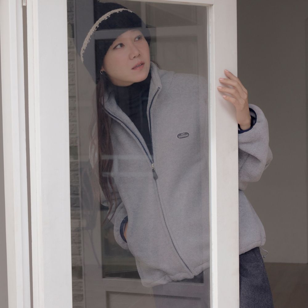 boucle embroidery fleece zip up - gray - 감도 깊은 취향 셀렉트샵 29CM