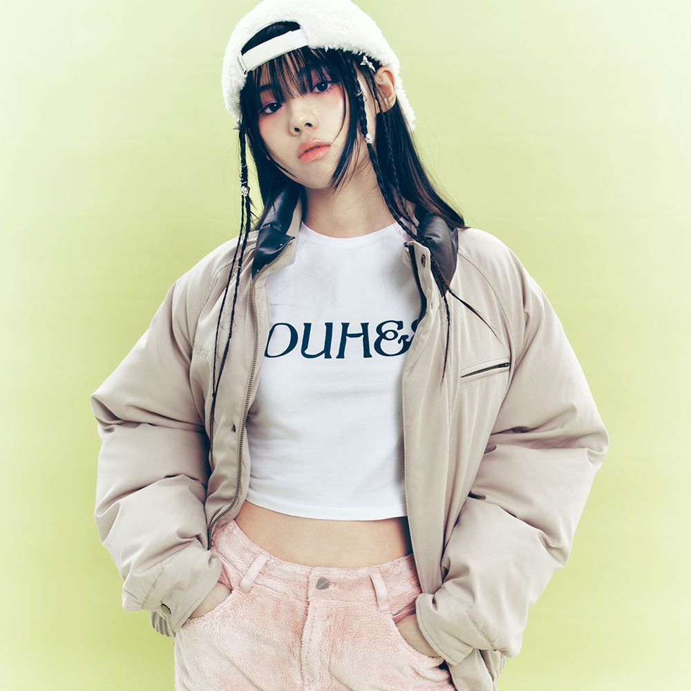 YOUHEE LOGO PUFFER JACKET BEIGE - 감도 깊은 취향 셀렉트샵 29CM