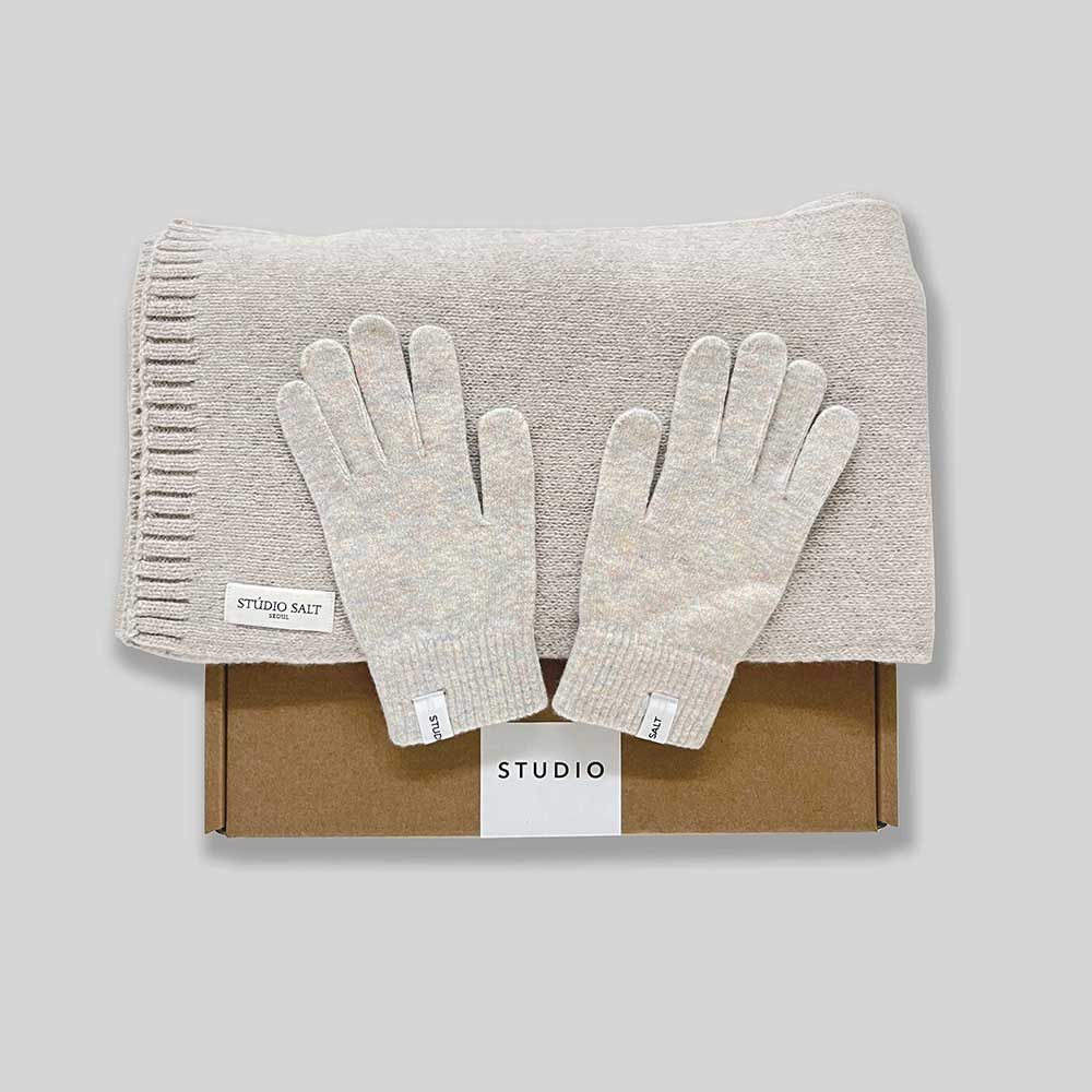 [24 WINTER][SALT Label] KNIT MUFFLER GIFT SET (2COLORS) - 감도 깊은 취향 셀렉트샵 29CM
