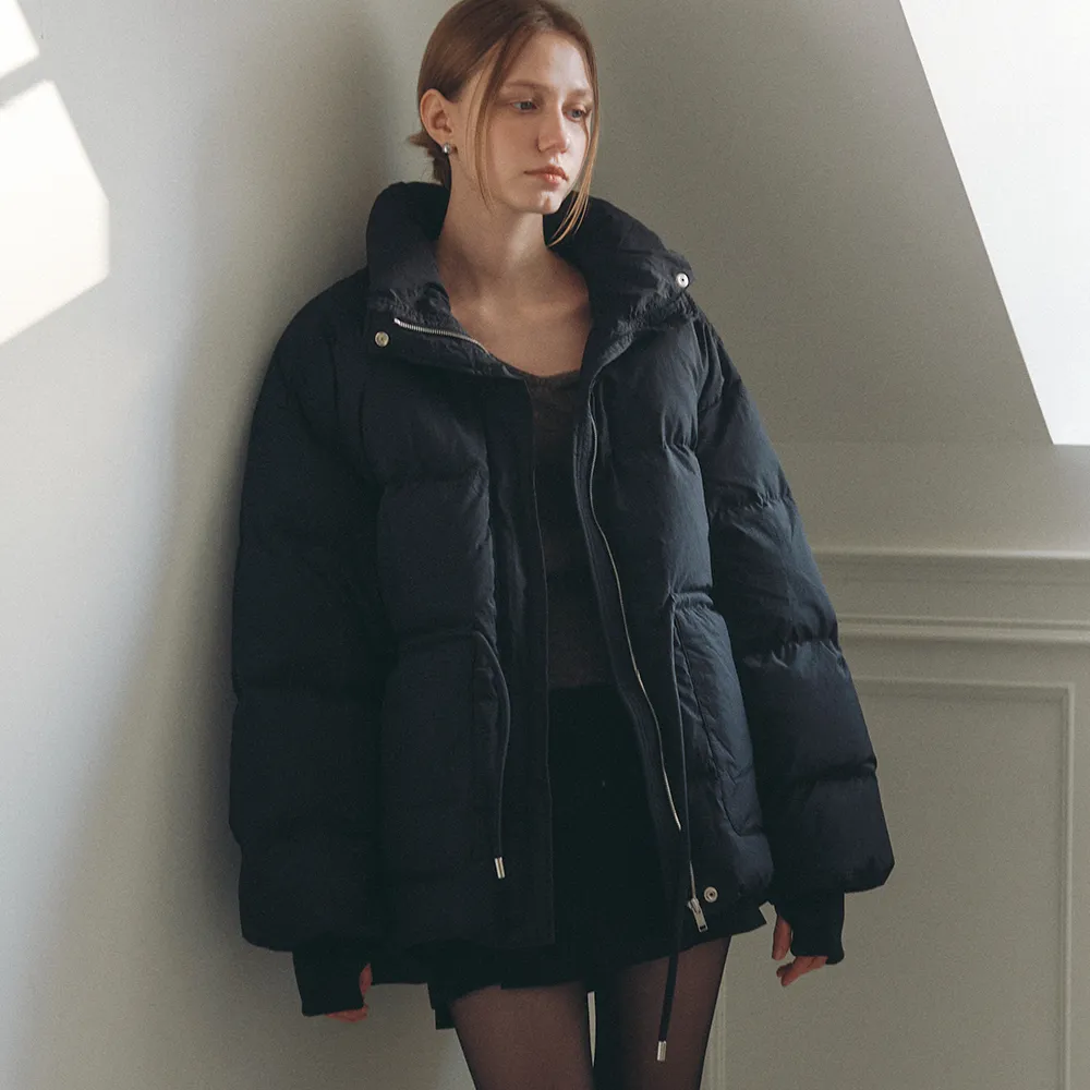 comos 1279 high-neck duck down half padding (black) - 감도 깊은 취향 셀렉트샵 29CM