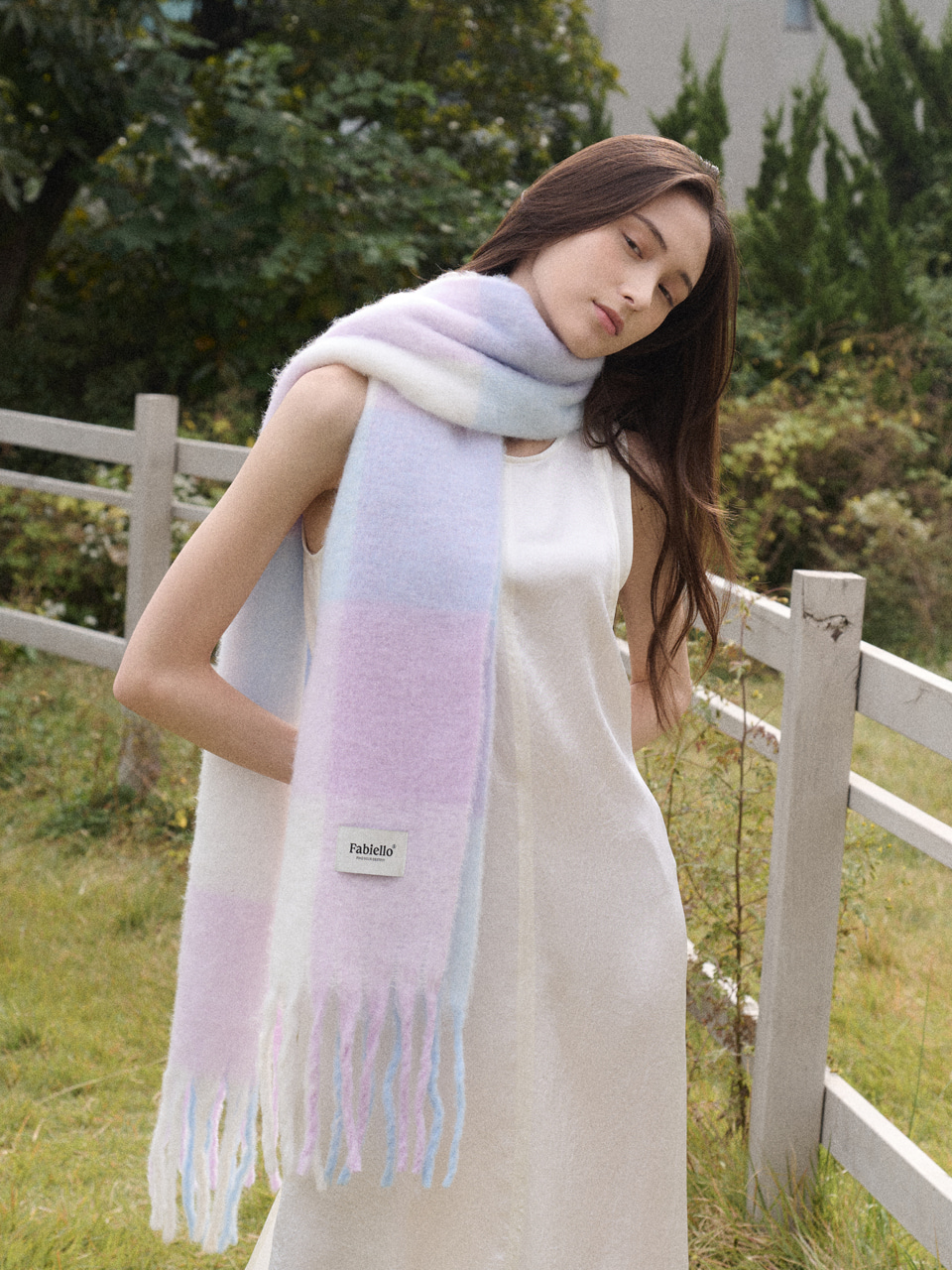 Multi check muffler (purple) - 감도 깊은 취향 셀렉트샵 29CM