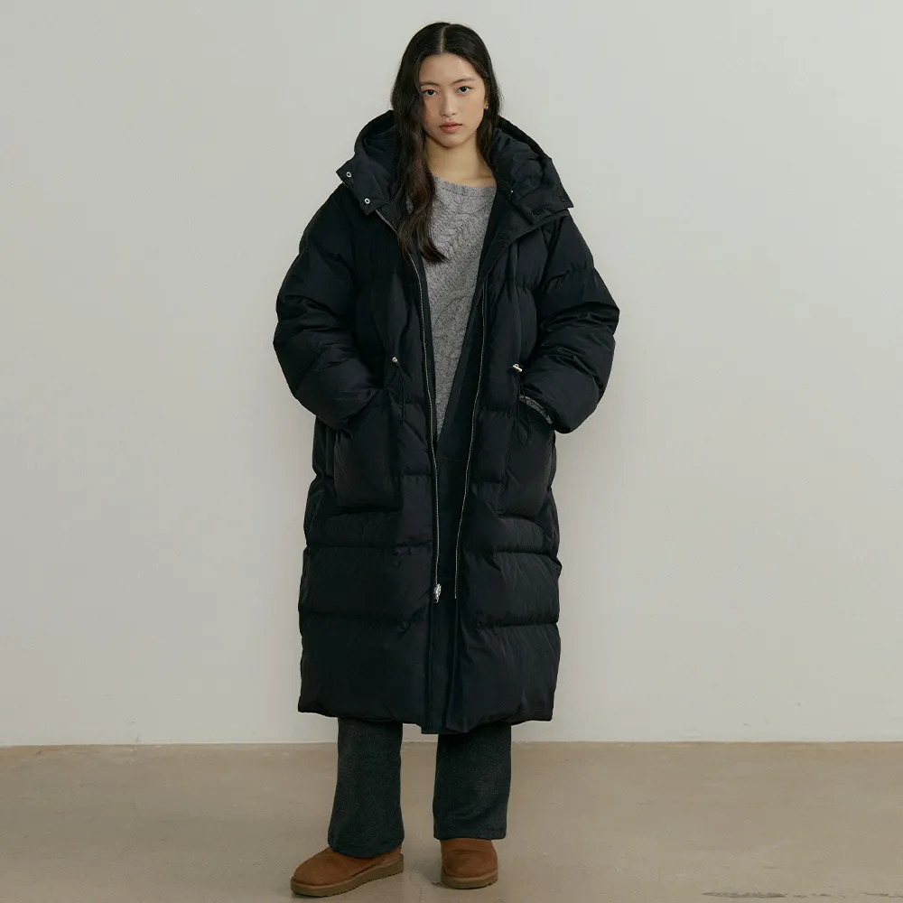 hooded reversible goose down long padding jumper-black - 감도 깊은 취향 셀렉트샵 29CM