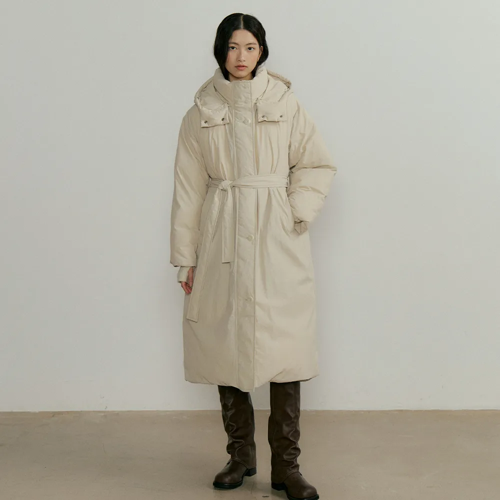 hooded reversible goose down long padding jumper-cream - 감도 깊은 취향 셀렉트샵 29CM