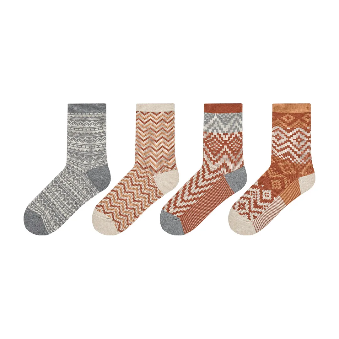 [4PACK] 여성 자카드 크루 삭스 - 감도 깊은 취향 셀렉트샵 29CM