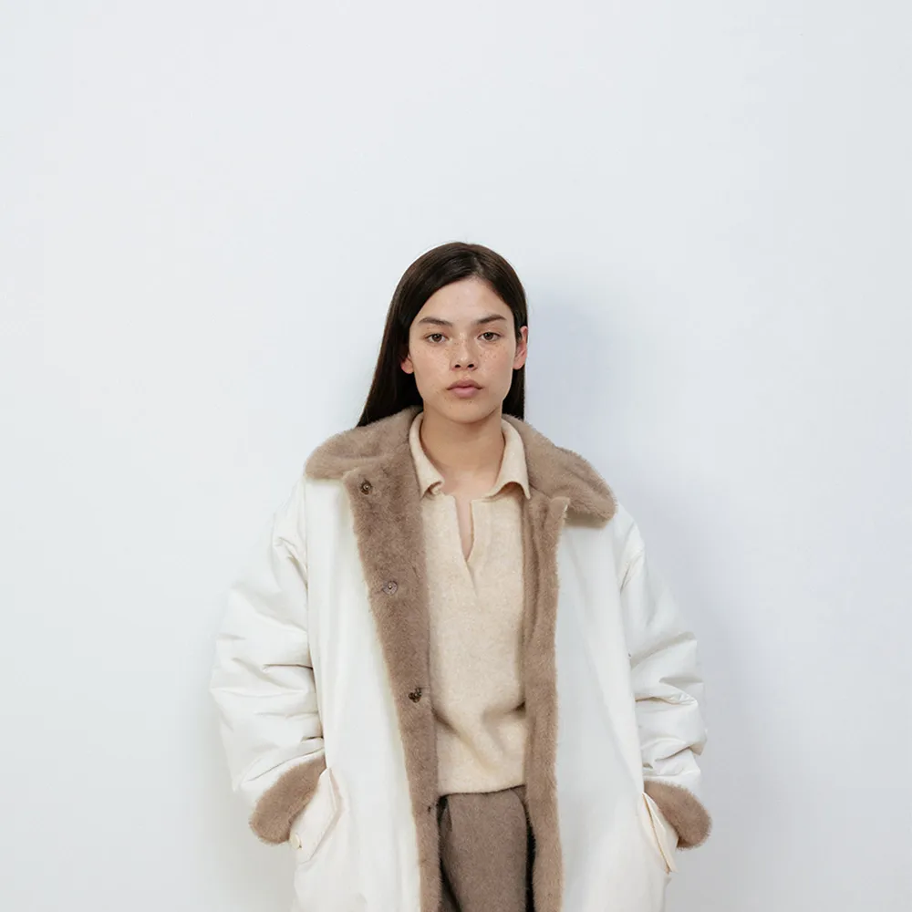 REVERSIBLE LONG HUNTING COAT [IVORY] - 감도 깊은 취향 셀렉트샵 29CM