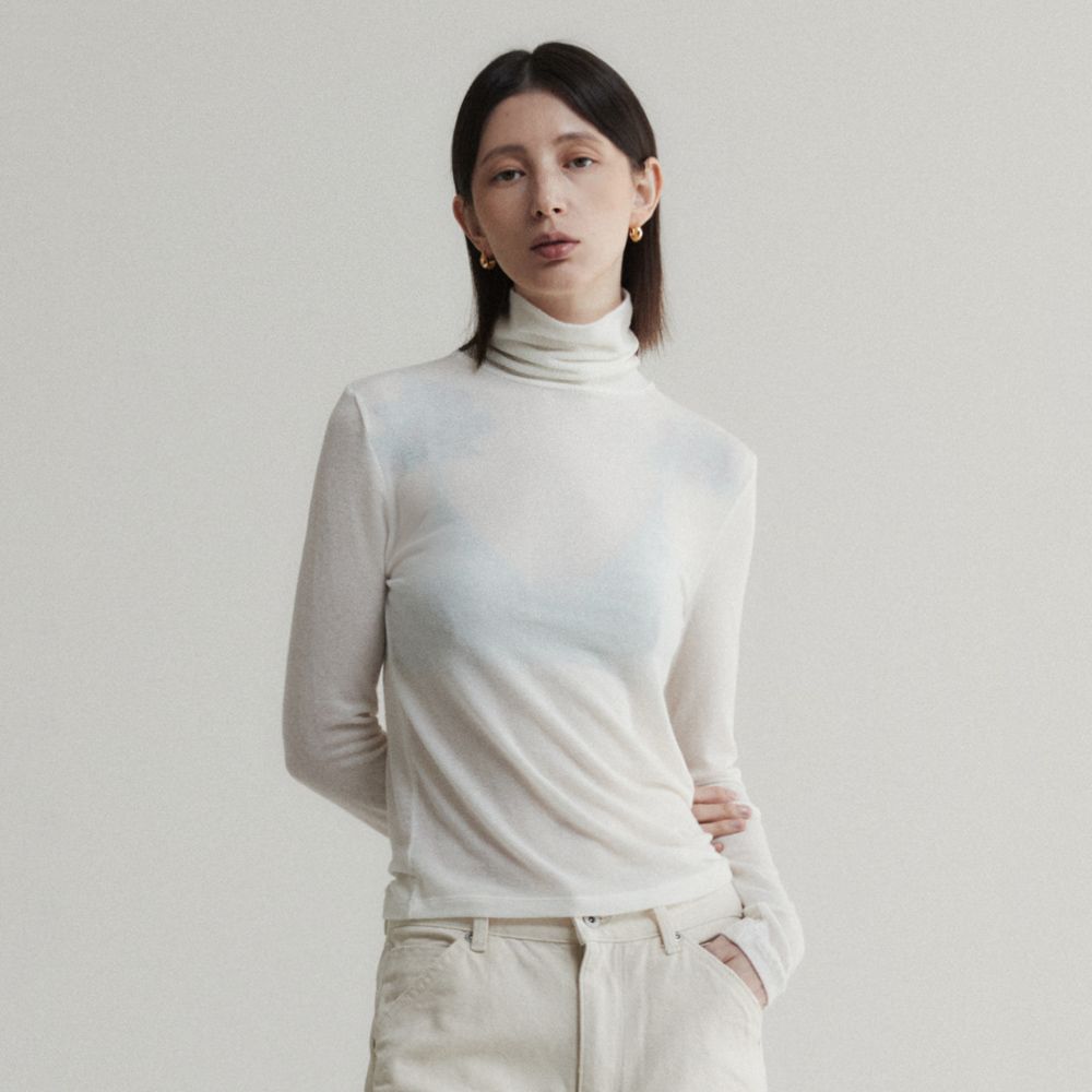 Tencel Span Turtle Neck Top - Ivory - 감도 깊은 취향 셀렉트샵 29CM