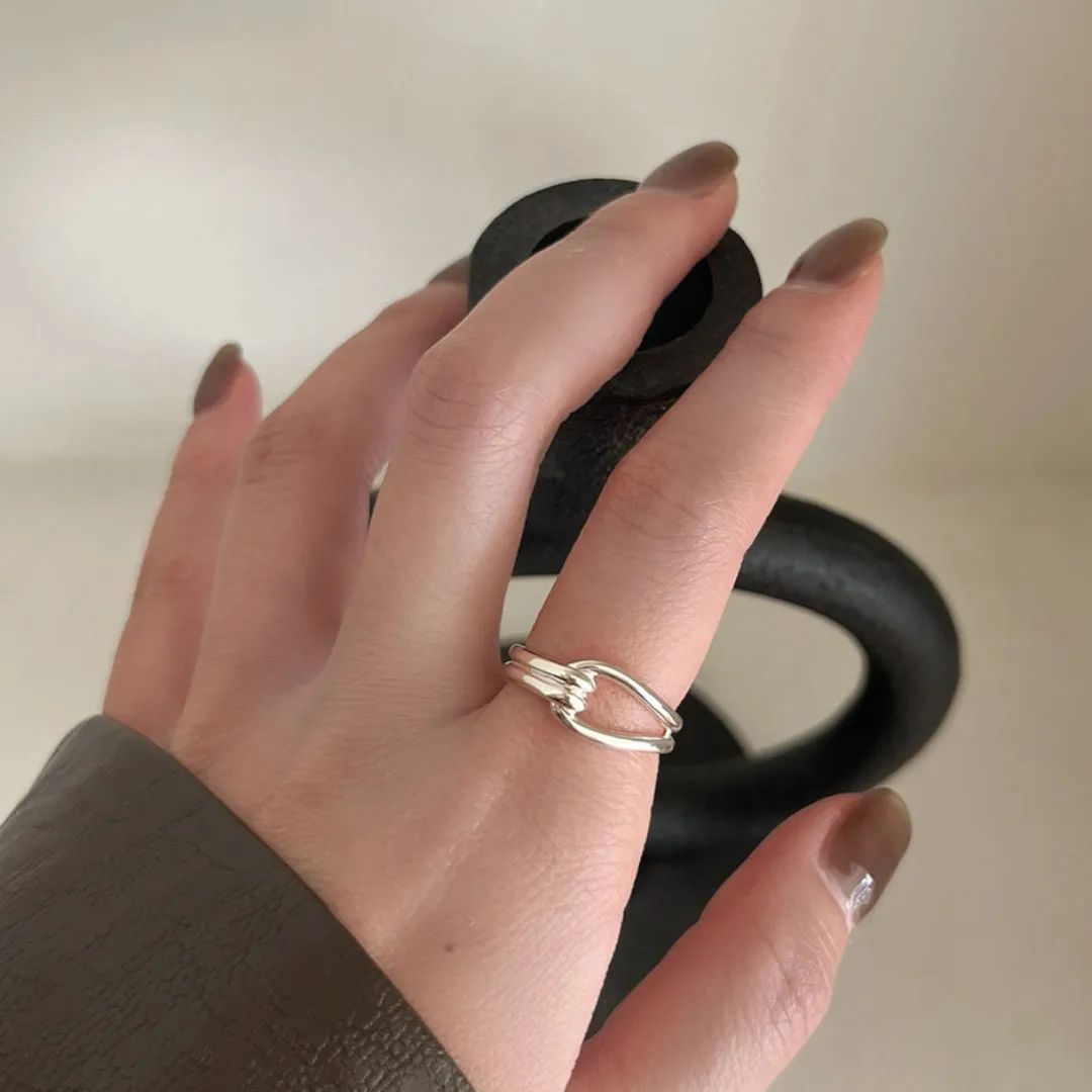 silver925 double line hook ring (2color) - 감도 깊은 취향 셀렉트샵 29CM