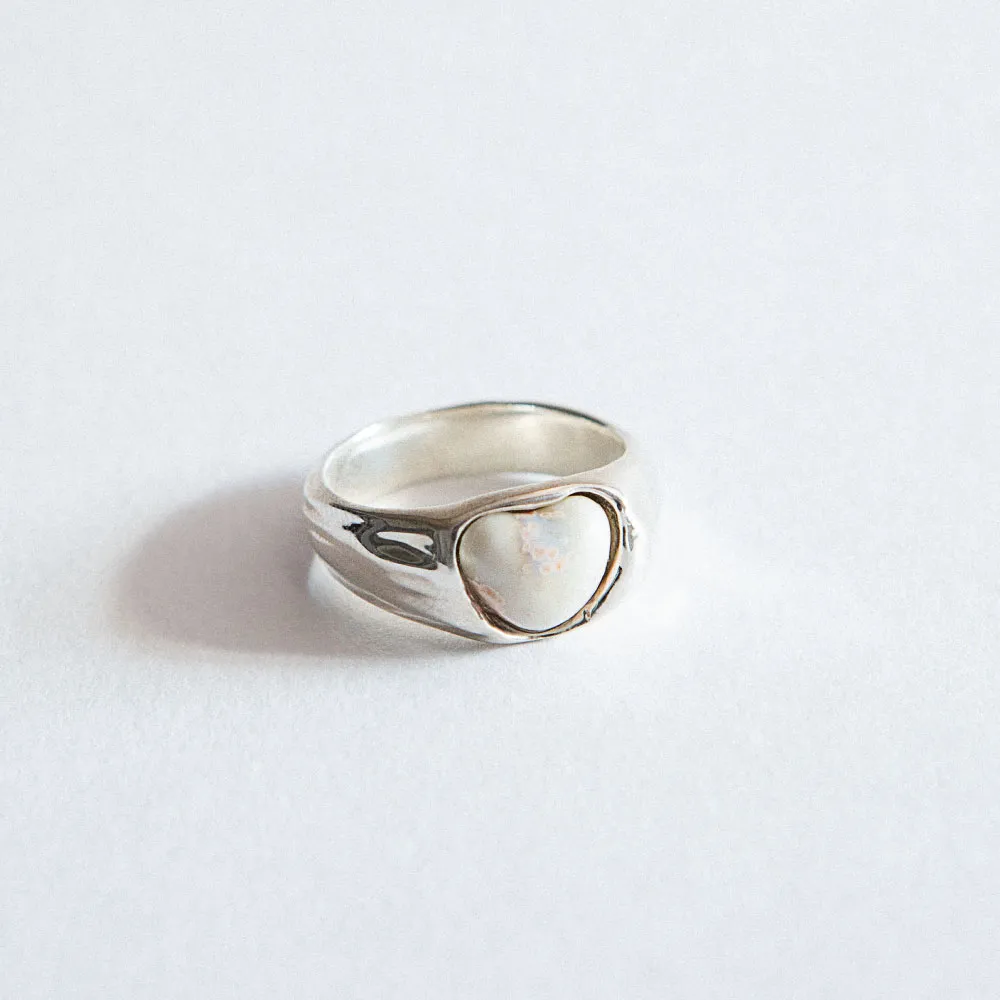 silver 925 Vintage Wave Heart Ring [DOL fairytale snow] - 감도 깊은 취향 셀렉트샵 29CM