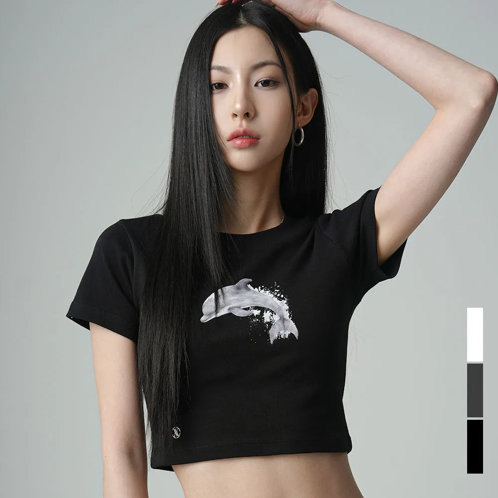 Dolphin Crop T-shirt - 3COL - 감도 깊은 취향 셀렉트샵 29CM