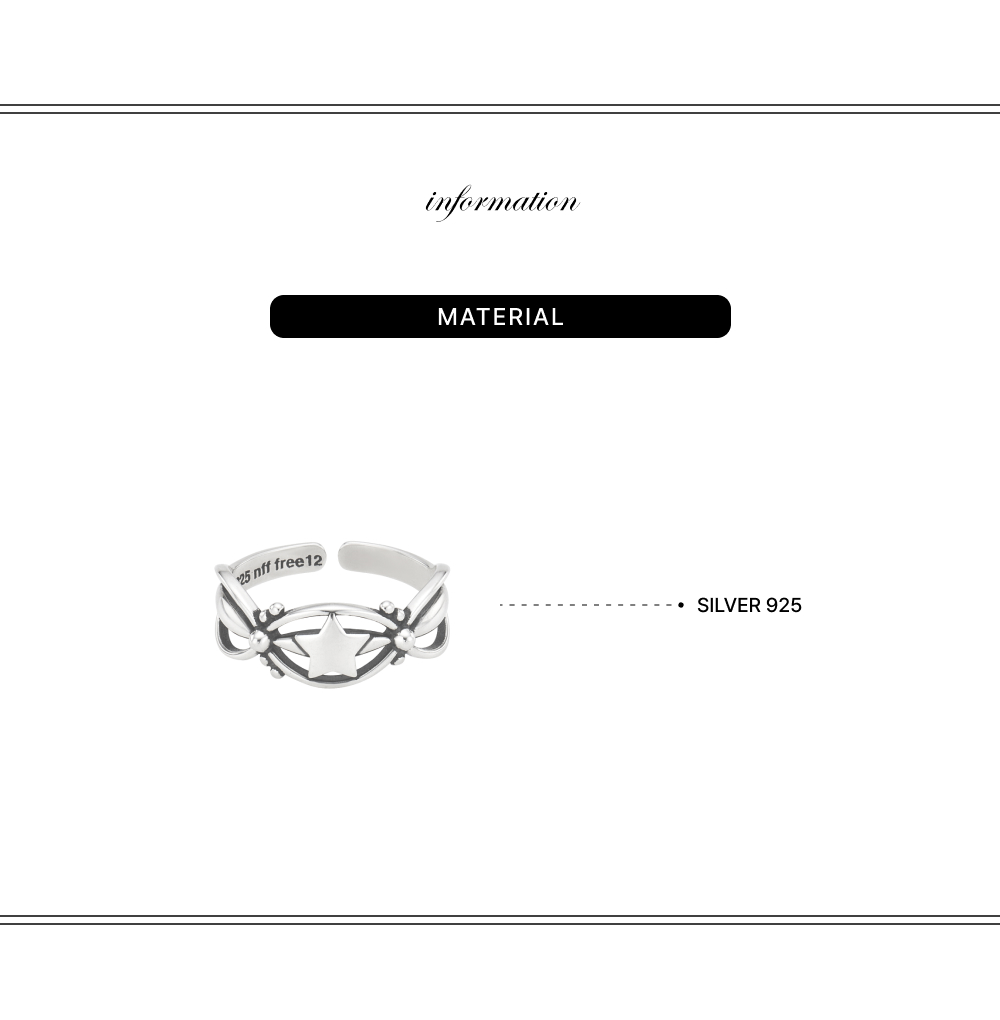 [silver925] star glimmer ring-black silver - 감도 깊은 취향 셀렉트샵 29CM