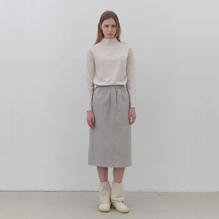 recycle padding skirt-light grey - 감도 깊은 취향 셀렉트샵 29CM