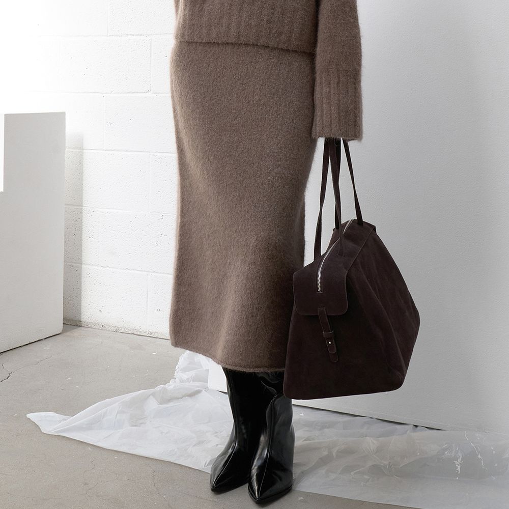 WOOLISH ANGORA KNIT SKIRT, BROWN - 감도 깊은 취향 셀렉트샵 29CM