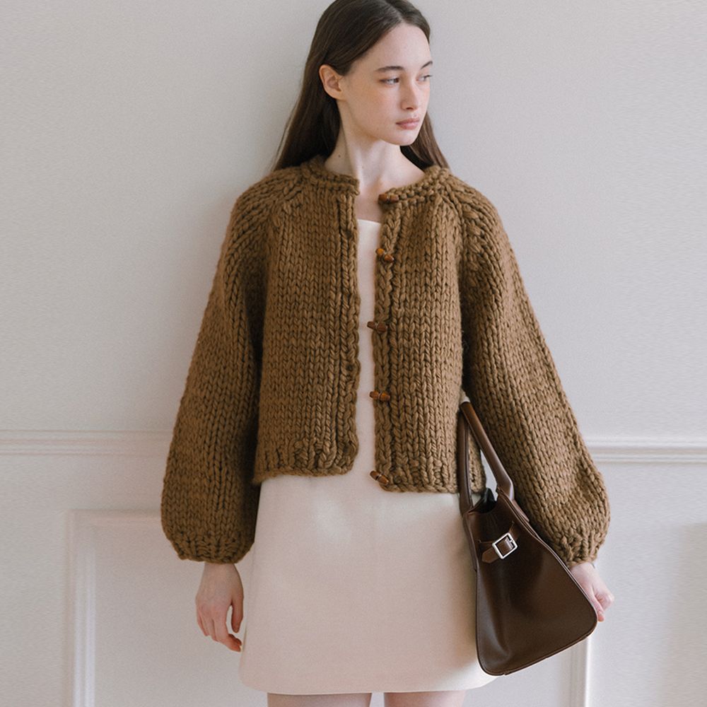 Handmade Wool Cardigan - Brown - 감도 깊은 취향 셀렉트샵 29CM