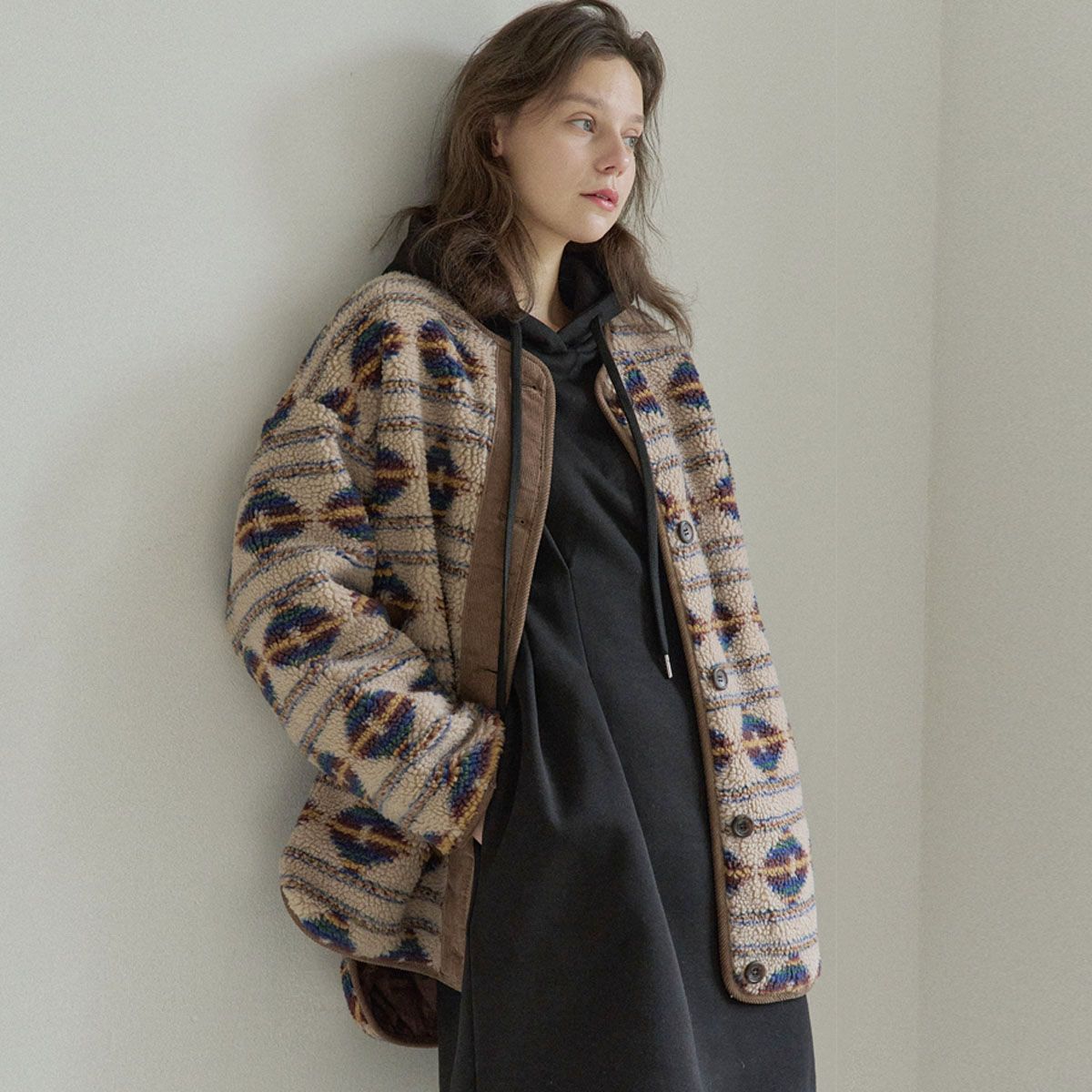 Ethnic Buckle Padding Jumper - BEIGE - 감도 깊은 취향 셀렉트샵 29CM