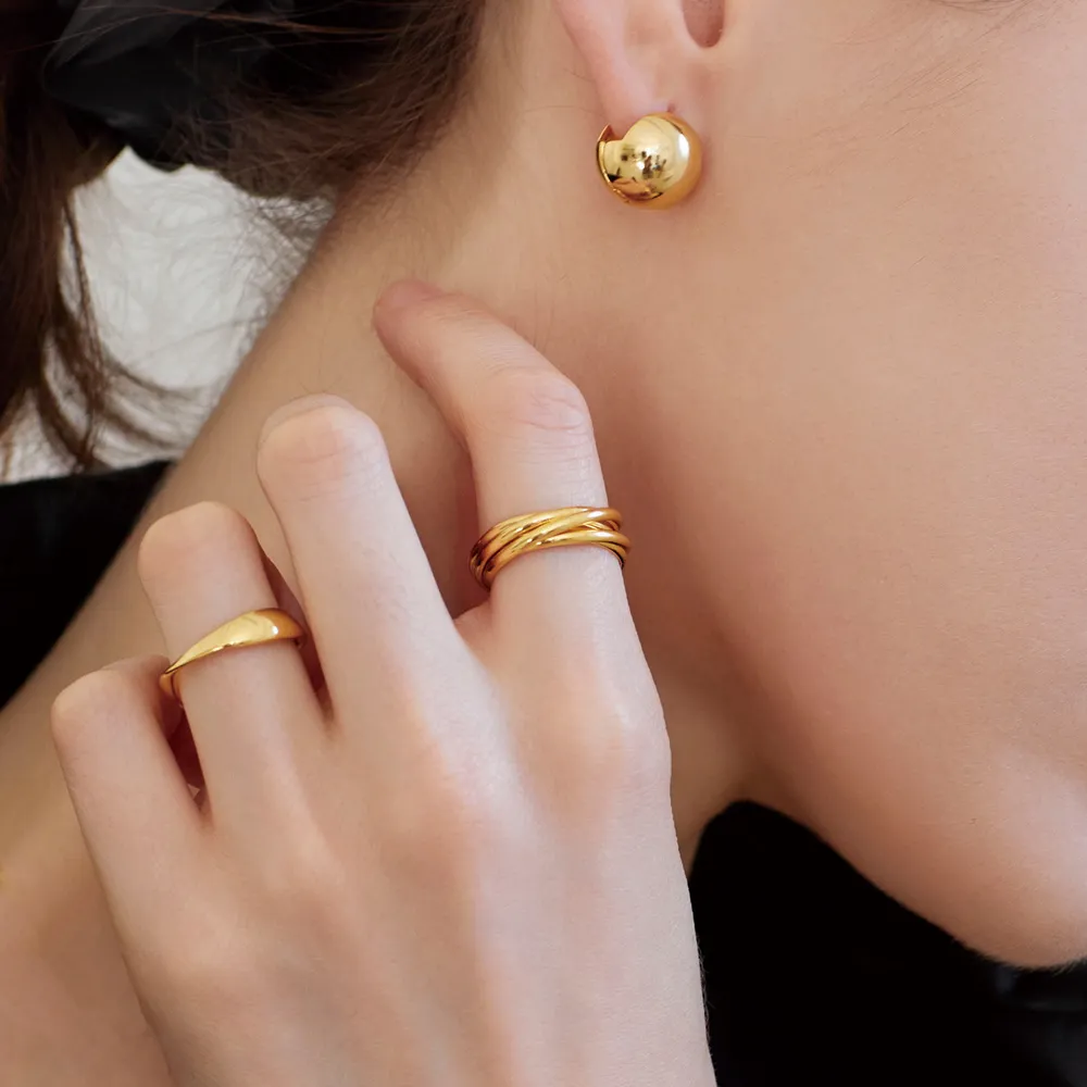 Ava 레이어드 링 반지(14k gold plated)_2Color - 감도 깊은 취향 셀렉트샵 29CM