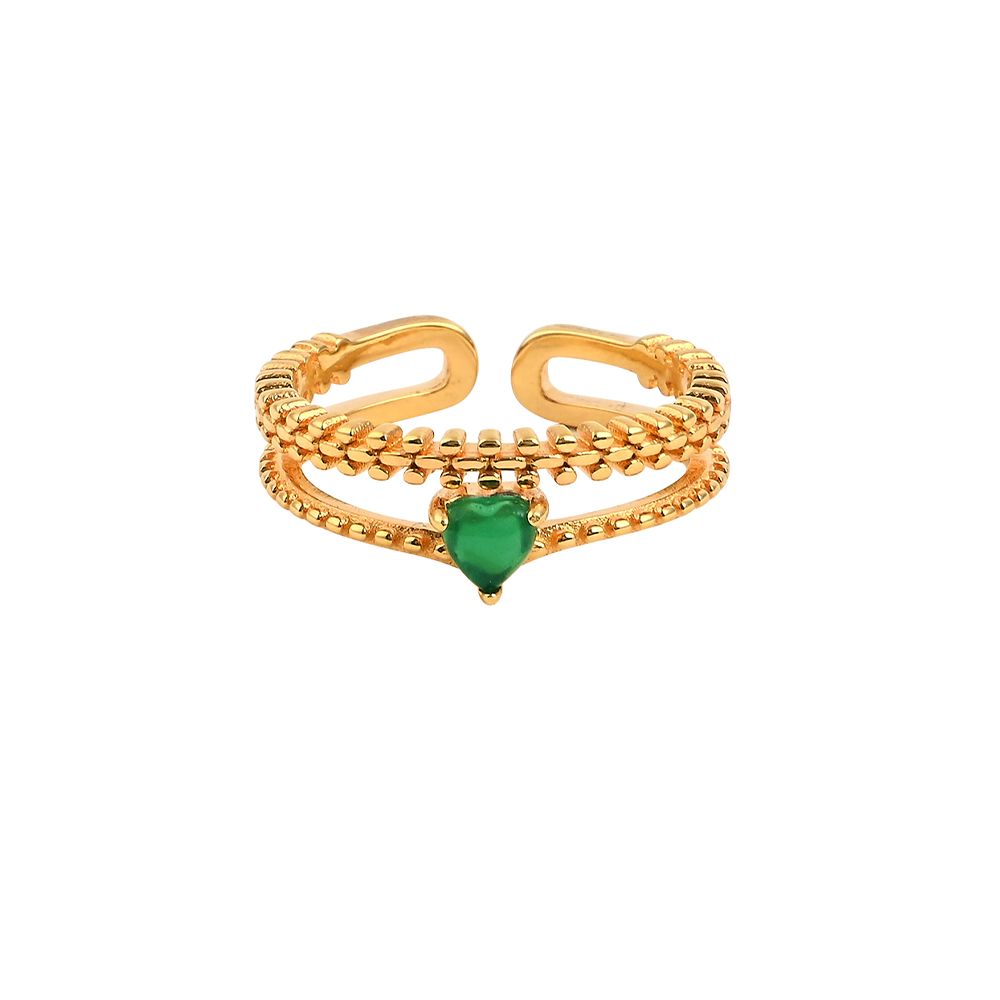 24 green cubic ring-gold - 감도 깊은 취향 셀렉트샵 29CM