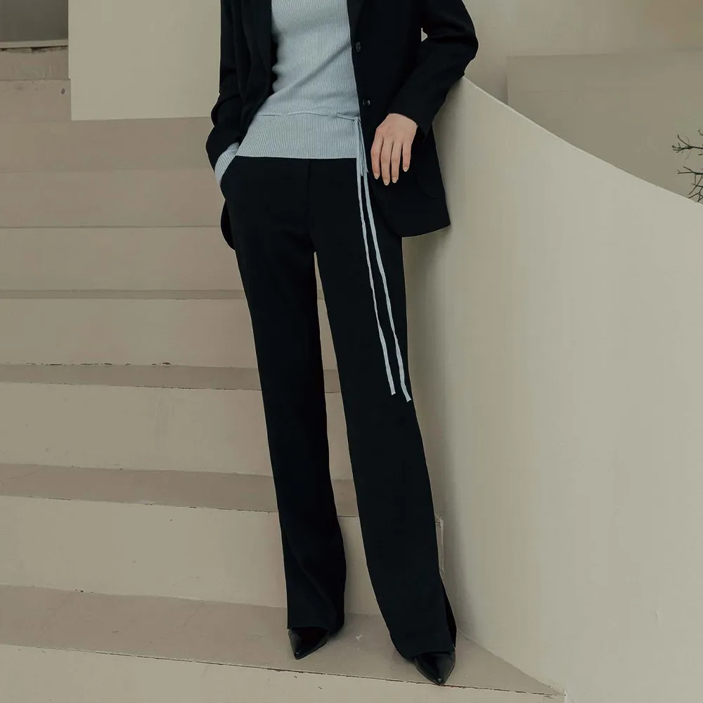 Deva Wool Slim Slacks _ Black - 감도 깊은 취향 셀렉트샵 29CM