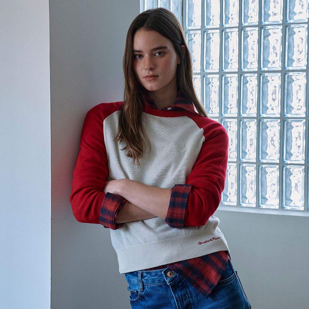 (UNI) Raglan Color Wool Knit_Red - 감도 깊은 취향 셀렉트샵 29CM