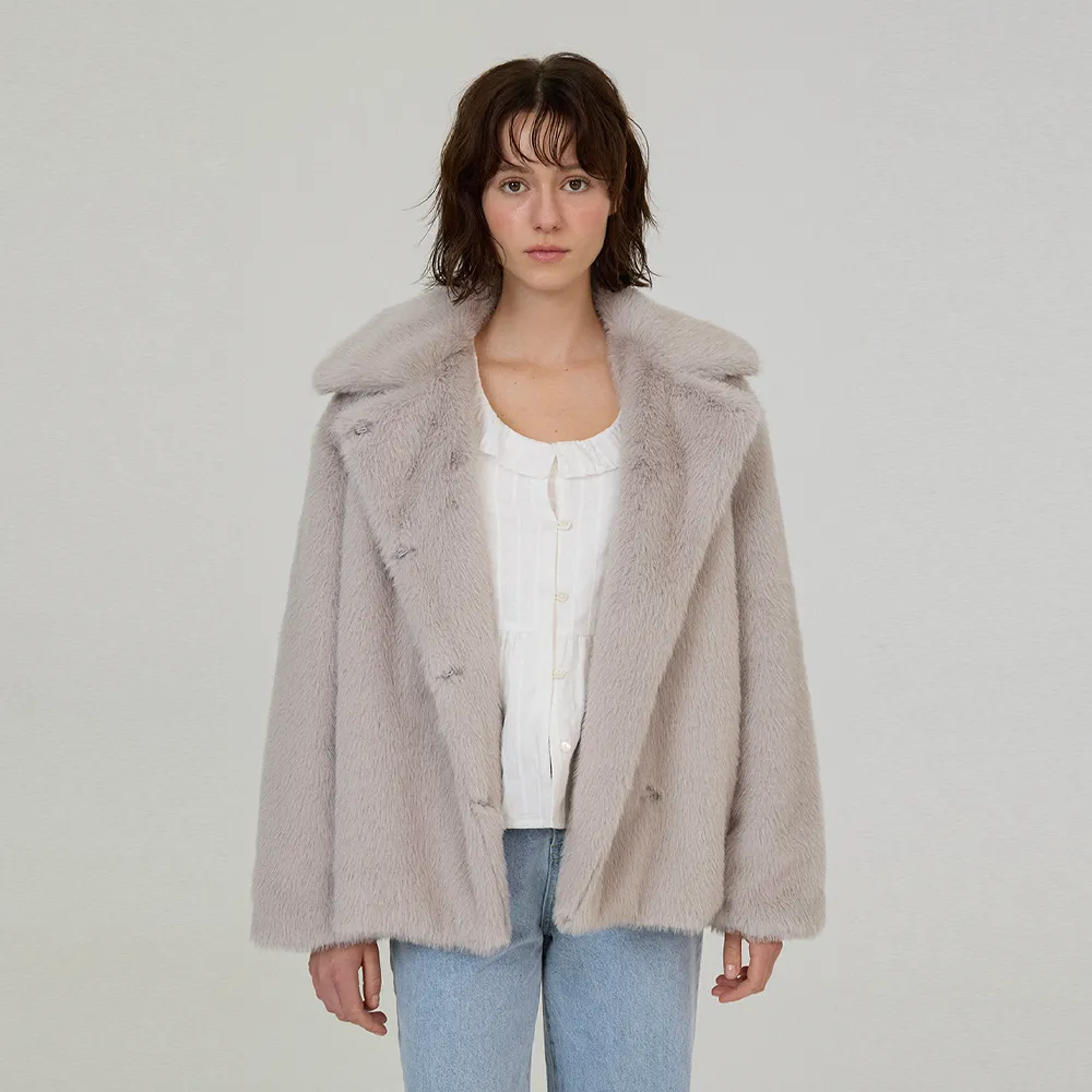 [4th] Half Fur Jacket - Light Grey - 감도 깊은 취향 셀렉트샵 29CM
