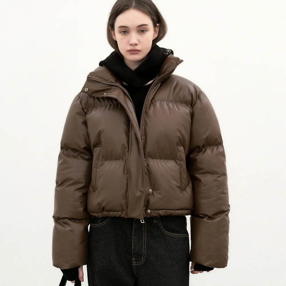 NICOLE LEATHER PUFFER SHORT PADDING_CLASSIC BROWN - 감도 깊은 취향 셀렉트샵 29CM