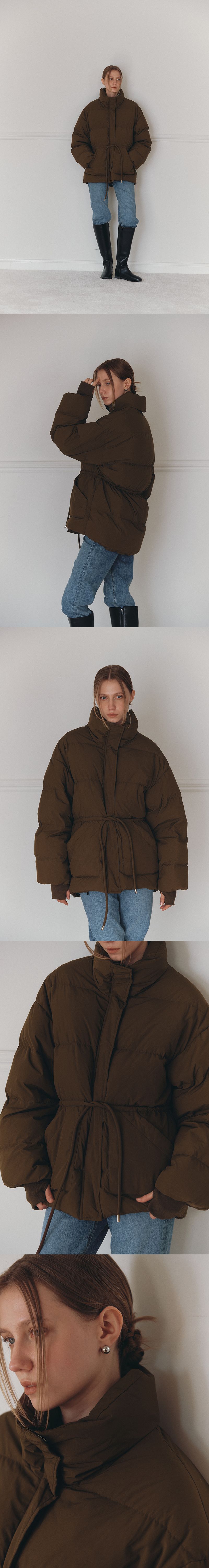 comos 1278 high-neck duck down half padding (brown) - 감도 깊은 취향 셀렉트샵 29CM