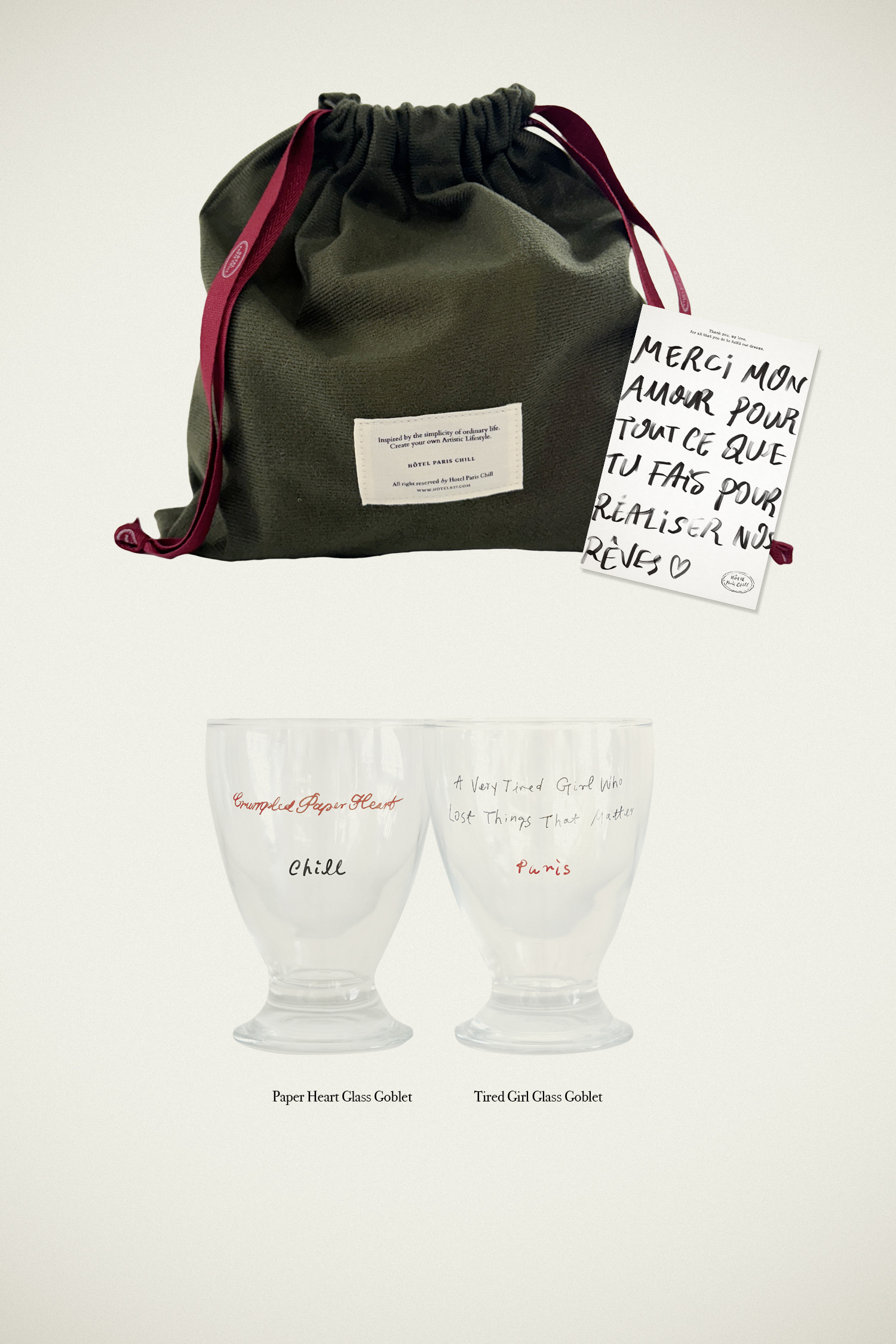 [Gift Set] HOTEL827 Glass Goblet - 감도 깊은 취향 셀렉트샵 29CM