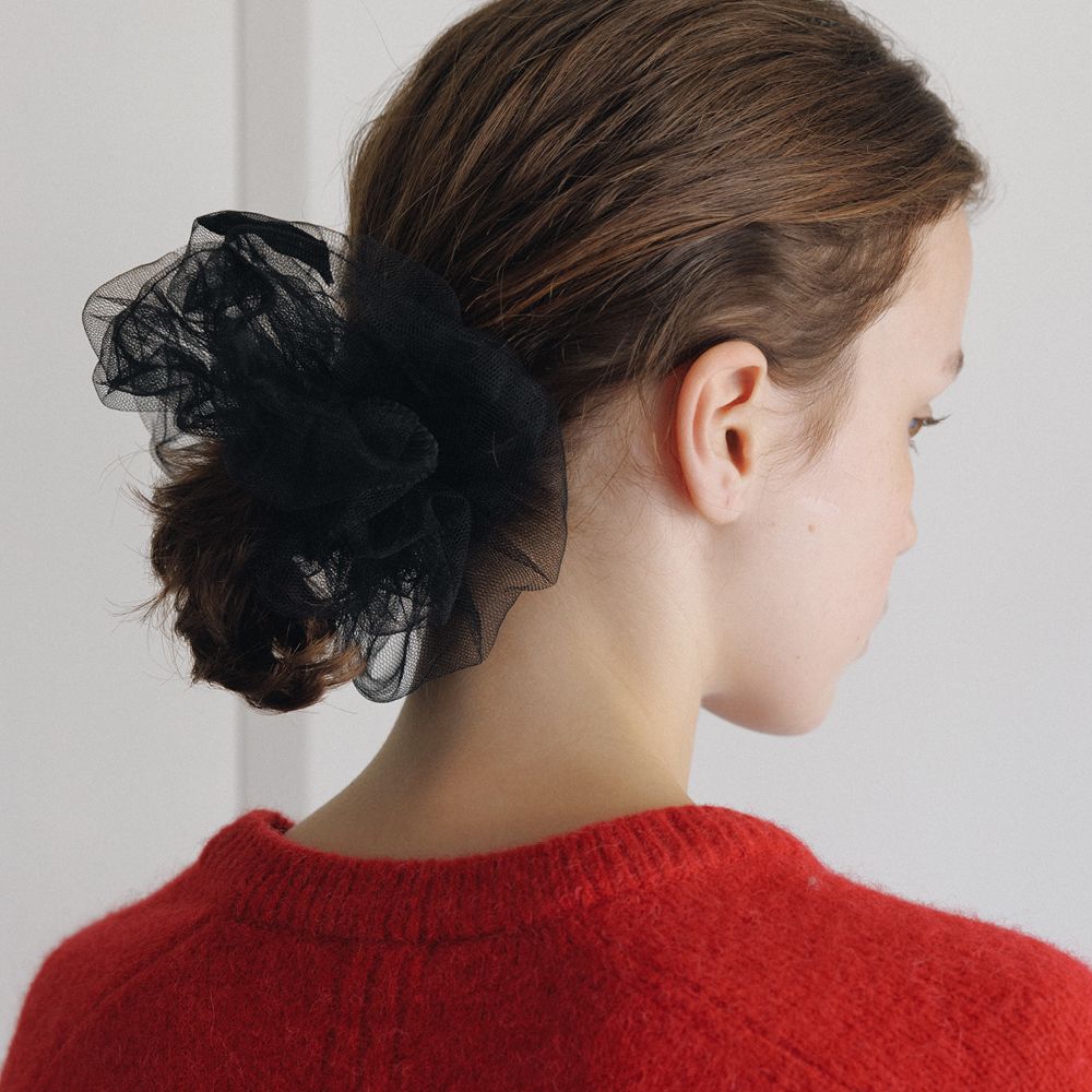 SHEER BLOOM SCRUNCH, BLACK - 감도 깊은 취향 셀렉트샵 29CM