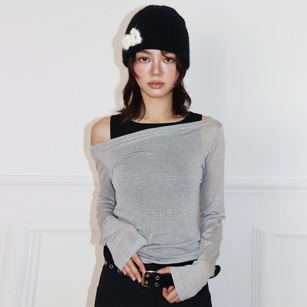 (5차 리오더) 2WAY SHEER LAYERED TOP - BLACK - 감도 깊은 취향 셀렉트샵 29CM