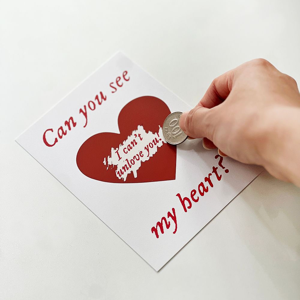 BIG HEART SCRATCH CARD red 빅하트 스크래치 메세지 카드 편지지 레드 - 감도 깊은 취향 셀렉트샵 29CM