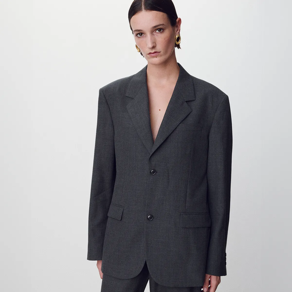 Virgin Wool Relaxed Tailored Jacket_ Grey - 감도 깊은 취향 셀렉트샵 29CM
