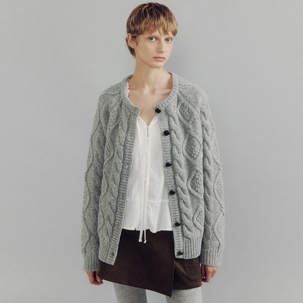 Paulo cable knit cardigan (gray) - 감도 깊은 취향 셀렉트샵 29CM
