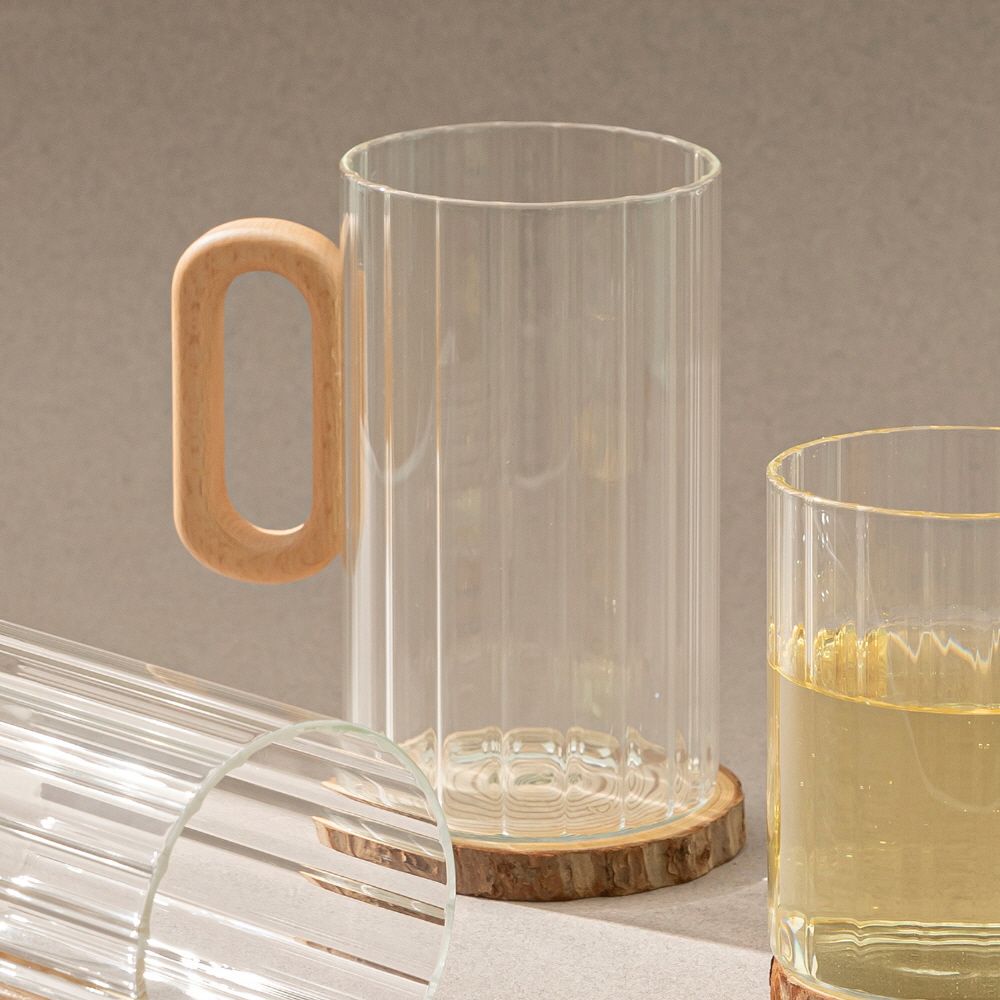 베이지 우드핸들 글라스 600ML - 감도 깊은 취향 셀렉트샵 29CM