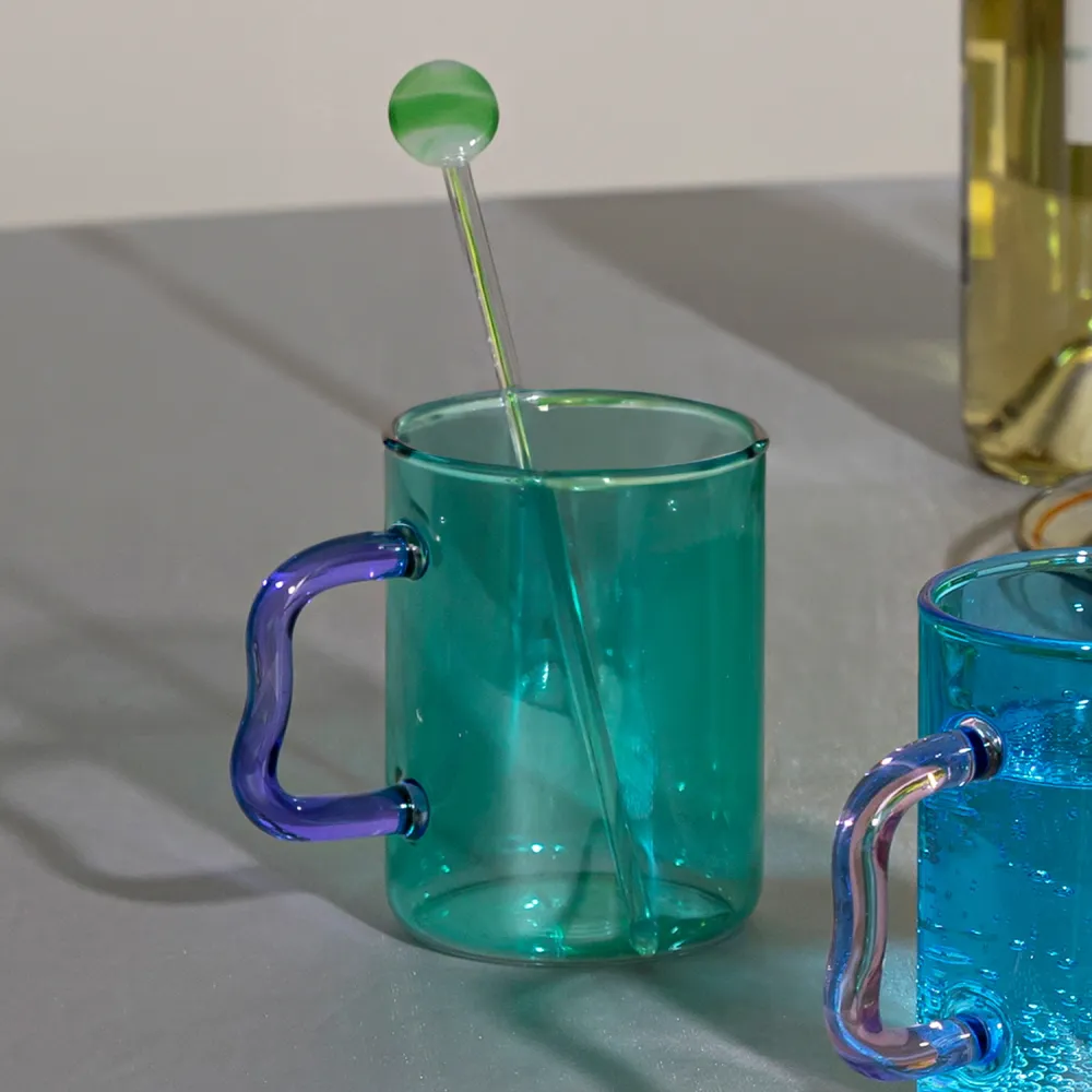 투톤 핸들 내열유리 글라스 그린 350ML - 감도 깊은 취향 셀렉트샵 29CM