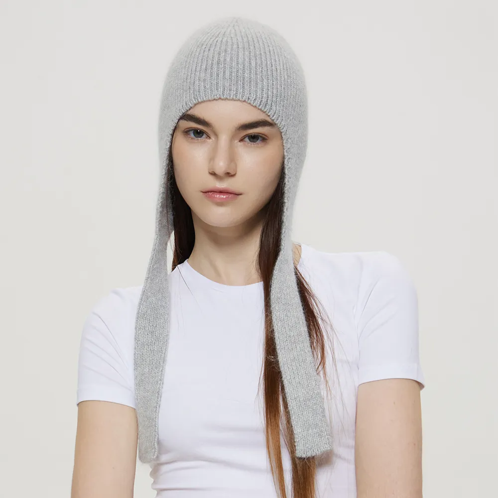 ANGORA KNIT TROOPER HAT_GRAY - 감도 깊은 취향 셀렉트샵 29CM