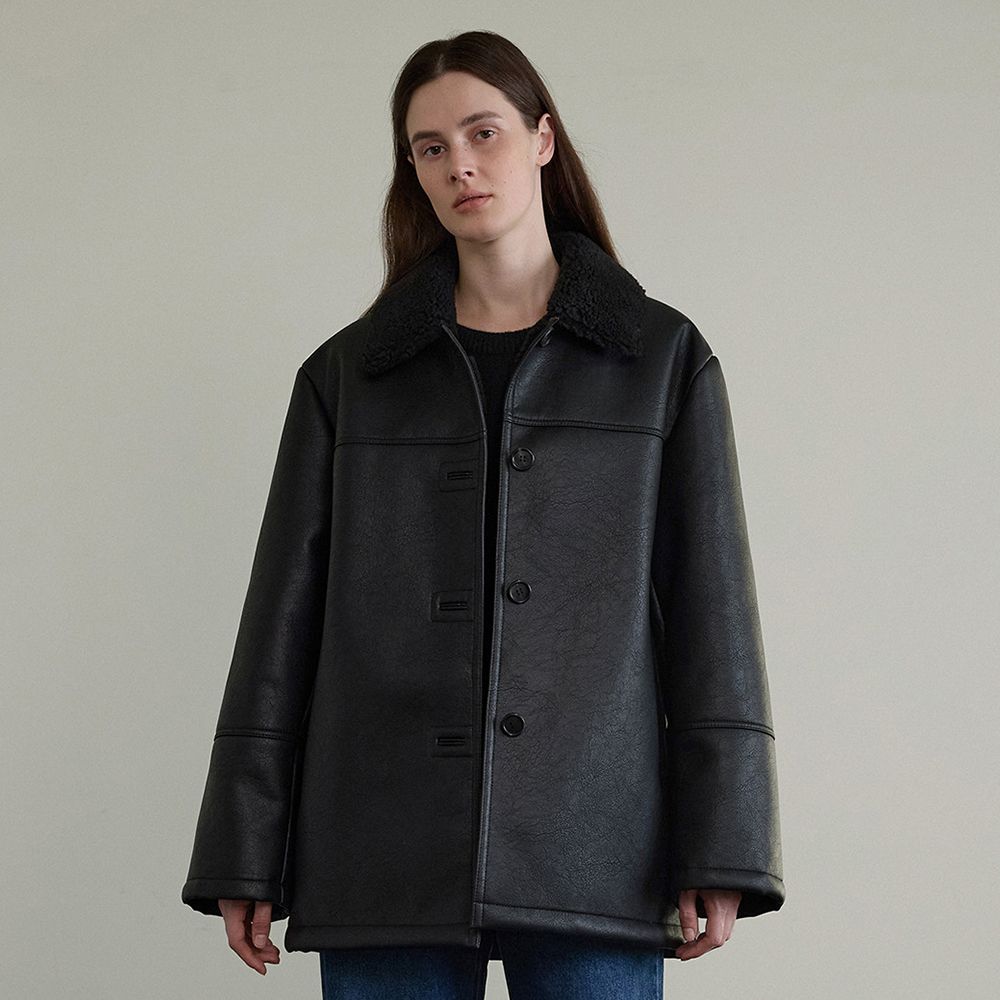 Leather Shearing Coat - Black - 감도 깊은 취향 셀렉트샵 29CM