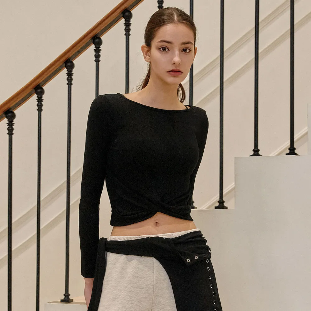 릴리즈 꼬임 롱슬리브 DEVI-T0095-블랙 - 감도 깊은 취향 셀렉트샵 29CM