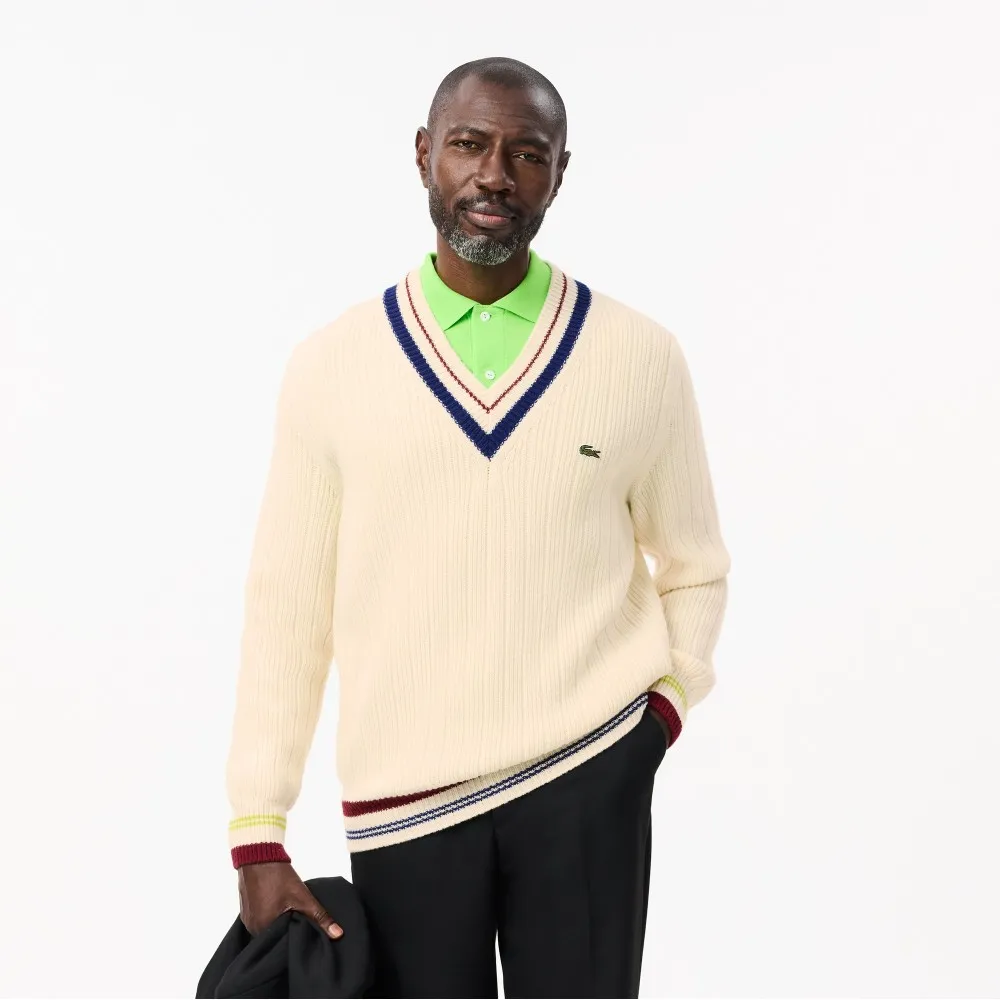 남성 테니스 V넥 긴팔 스웨터 AH3133-54N R1T - 감도 깊은 취향 셀렉트샵 29CM