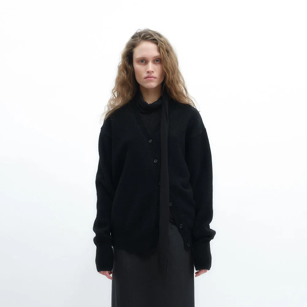 Diagonal Shake Dog Cardigan (Black) - 감도 깊은 취향 셀렉트샵 29CM