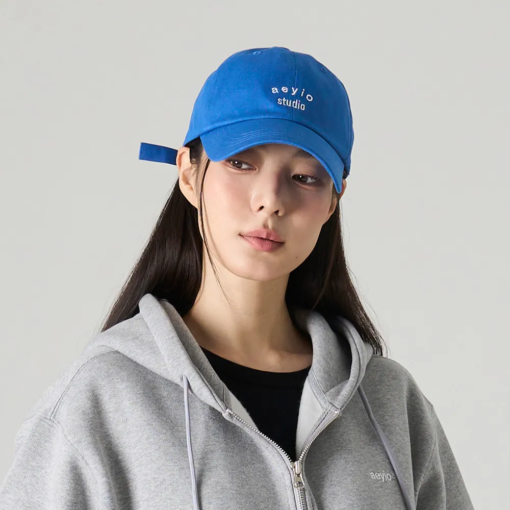 (인플루언서 착용)[BASIC] AEYIO STUDIO LOGO BALL CAP_에이와이오 스튜디오 모자_BLUE(CA2020) - 감도 깊은 취향 셀렉트샵 29CM