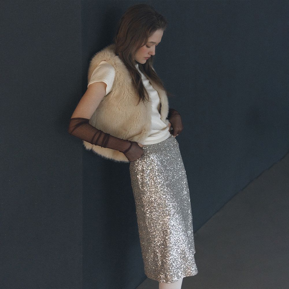 spangle midi skirt_beige - 감도 깊은 취향 셀렉트샵 29CM