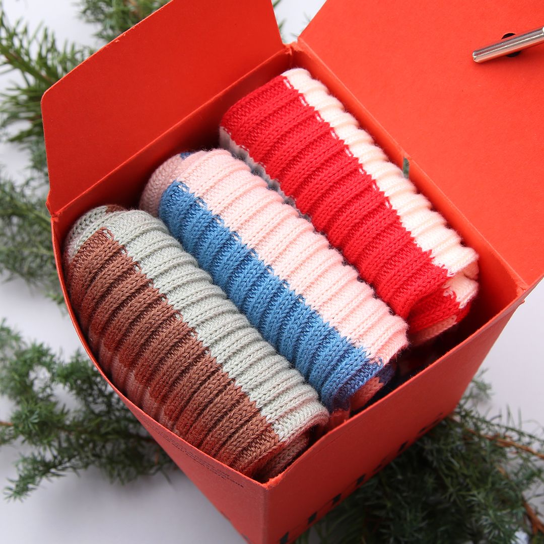 XMG06L 럭비 스트라이프 삭스 3P 기프트세트 - 감도 깊은 취향 셀렉트샵 29CM