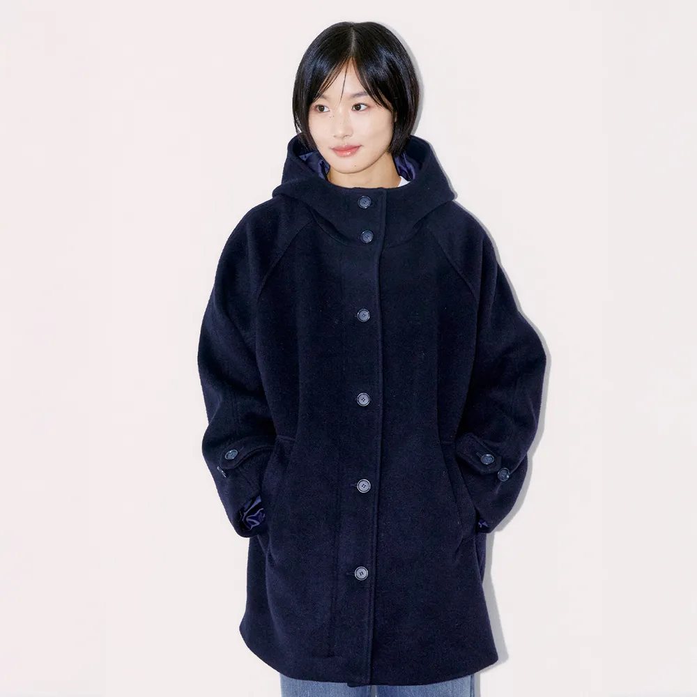 RICH WOOL HALF COAT, NAVY - 감도 깊은 취향 셀렉트샵 29CM