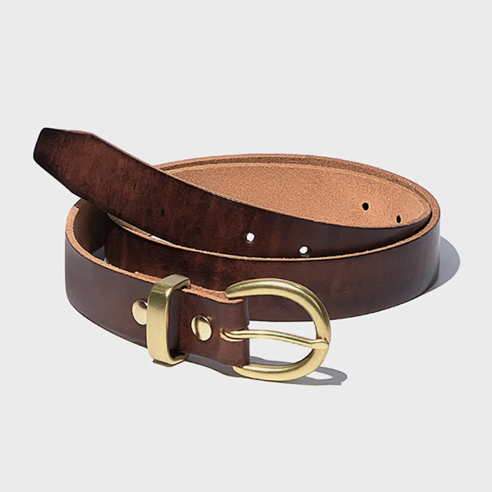 OSTD VINTAGE BASIC LEATHER BELT_BROWN - 감도 깊은 취향 셀렉트샵 29CM