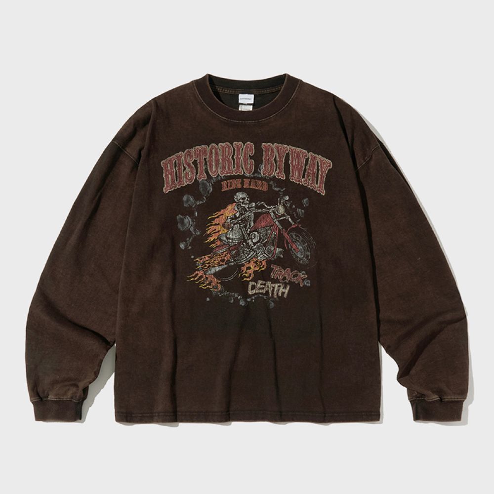 MOT SERIES LONG SLEEVE(DEATH TRACK)_VINTAGE BLACK - 감도 깊은 취향 셀렉트샵 29CM