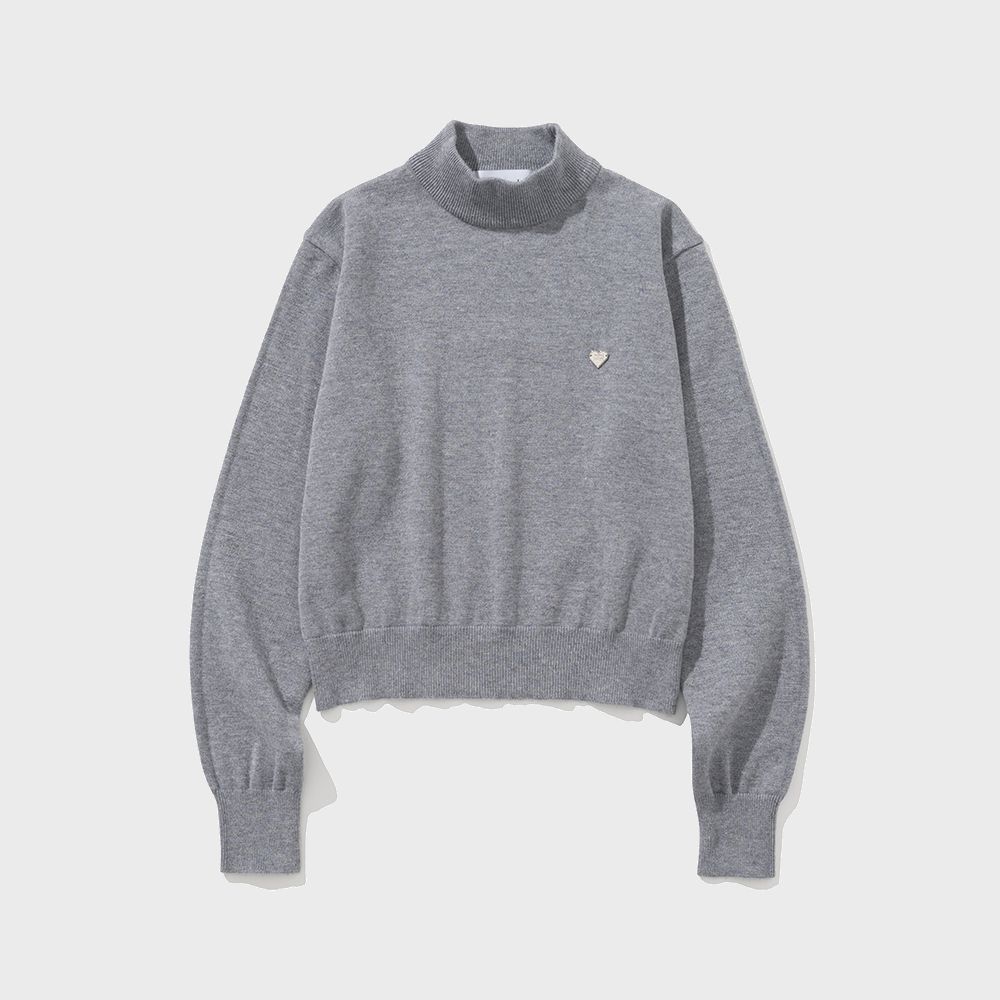 [시연 PICK] (W) 베이직 에센셜 워셔블 하프 폴라 니트 GREY - 감도 깊은 취향 셀렉트샵 29CM