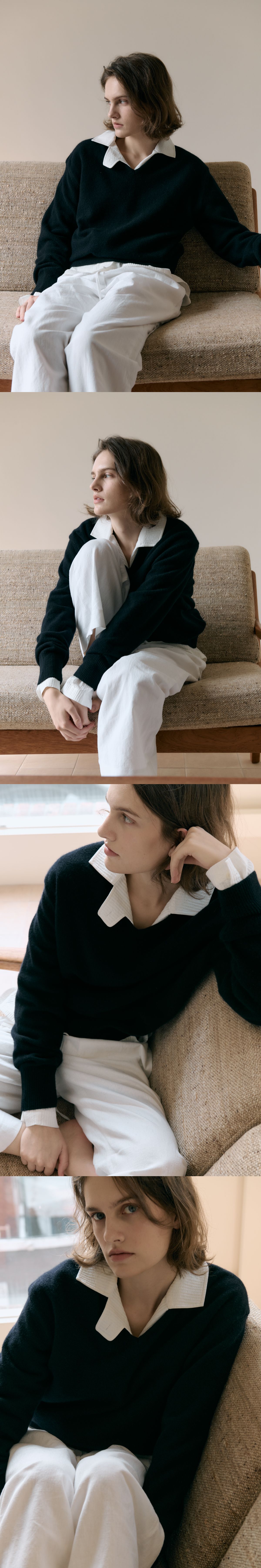 [3차 재입고] GEELONG WOOL V-NECK KNIT - DEEP NAVY - 감도 깊은 취향 셀렉트샵 29CM