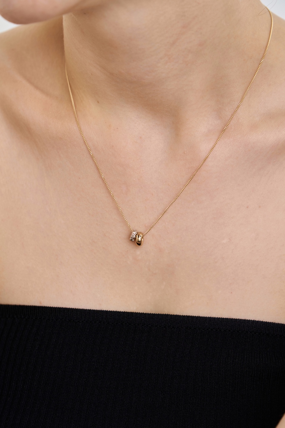 14k Double charm necklace - 감도 깊은 취향 셀렉트샵 29CM